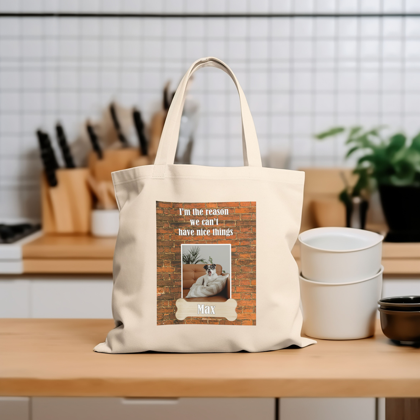Personalized Dog Nice Things Cotton Canvas Tote Bag – The Hairy Dog Store